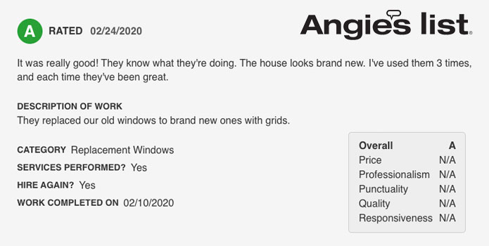 Testimonials – Rosati Windows